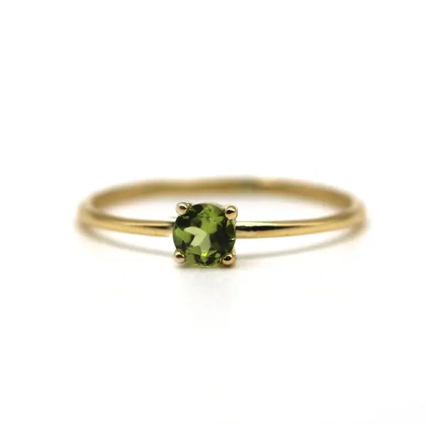 VICSTONENYC FINE JEWELRY August Birthstone Peridot Yellow Ring - Gold