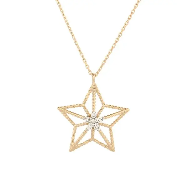 EBRU JEWELRY Spiritual Guiding Star Diamond Necklace - Gold