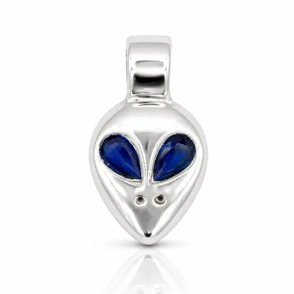 THE LILA LOBSTER Silver / Blue Alien Charm Silver - Silver/blue
