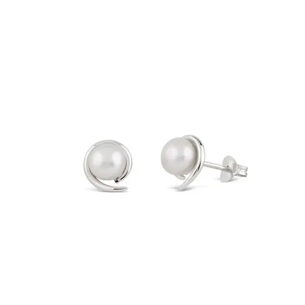 DINNY HALL White / Silver Toro Pearl Silver Studs - White/silver