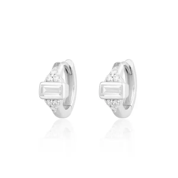 SCREAM PRETTY Audrey Huggie Earrings - Silver