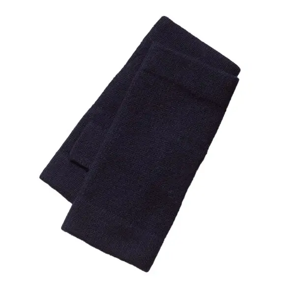 COVE Cashmere Chunky Wrist Warmers Navy - Blue