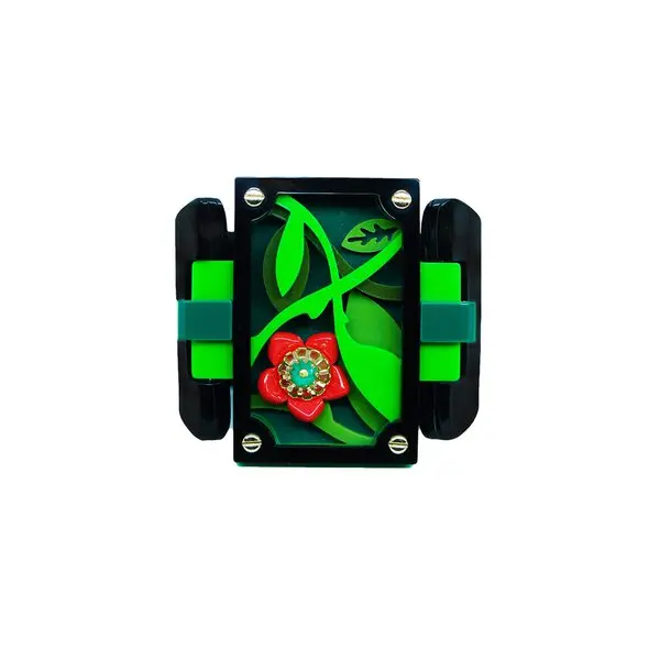GISSA BICALHO Acrylic Bracelet Handmade Jungle - Black