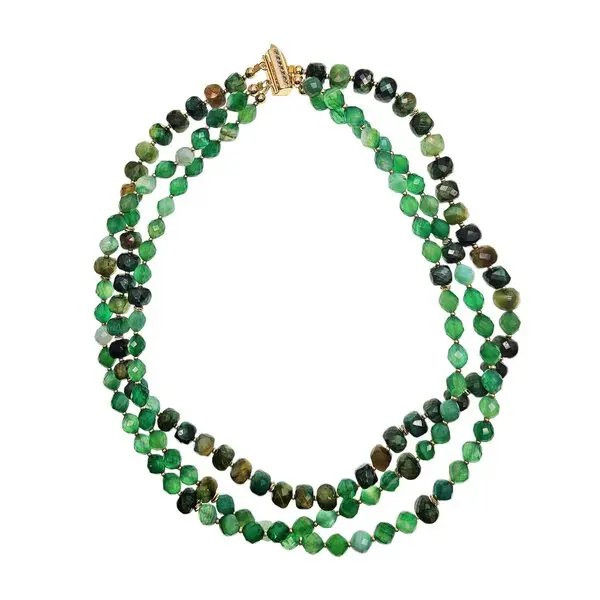 FARRA Agate With Tiger-eye Multi-layers Necklace