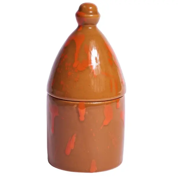 CAROLA FRA I TRULLI Trullo Candle Holder With Oak Wood Scented Soy Wax Candle - Brown