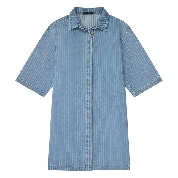 RAVE ON TREND Denim Pinstripe Dress Regular - Blue