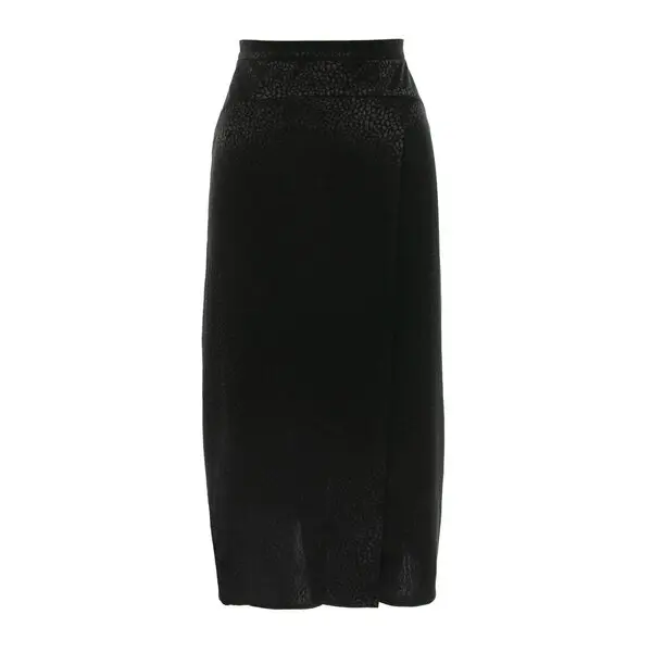 NORIA ANIS Moonlight Viscose Jacquard Midi Skirt