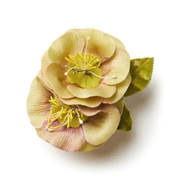 HELENA SIMON The Hellebore Floral Brooch - Yellow