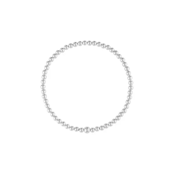 OLIVIA LE 3mm Sterling Bubble Bead Bracelet - Silver