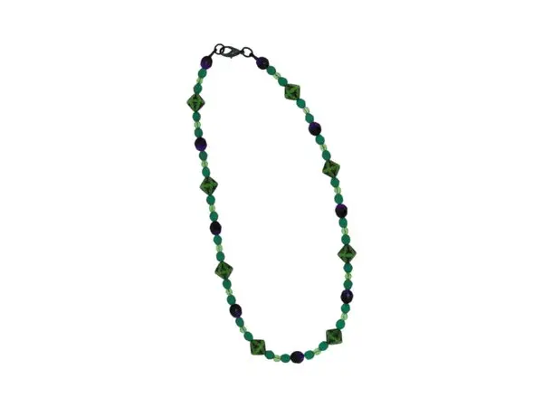 VICKISARGE Halloween Party Crystal Necklace - Green