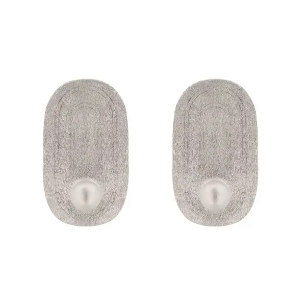 SILVER MOON Pearl Sterling Earrings – Lunar Echo - Silver