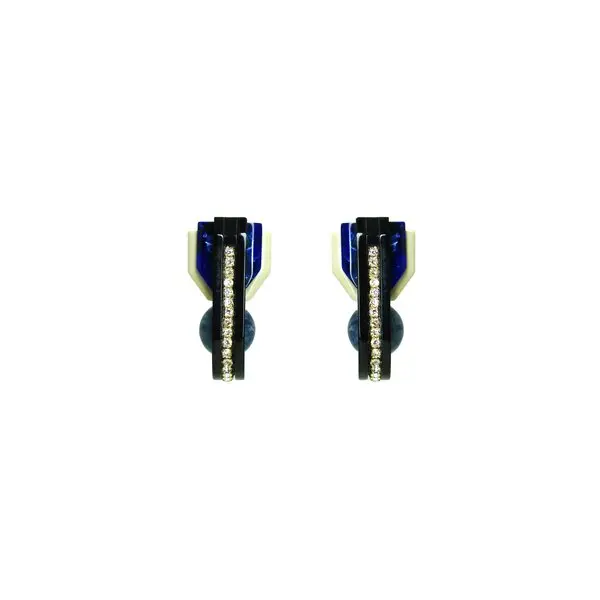 GISSA BICALHO Handmade Acrylic Earring Short Orion - Blue