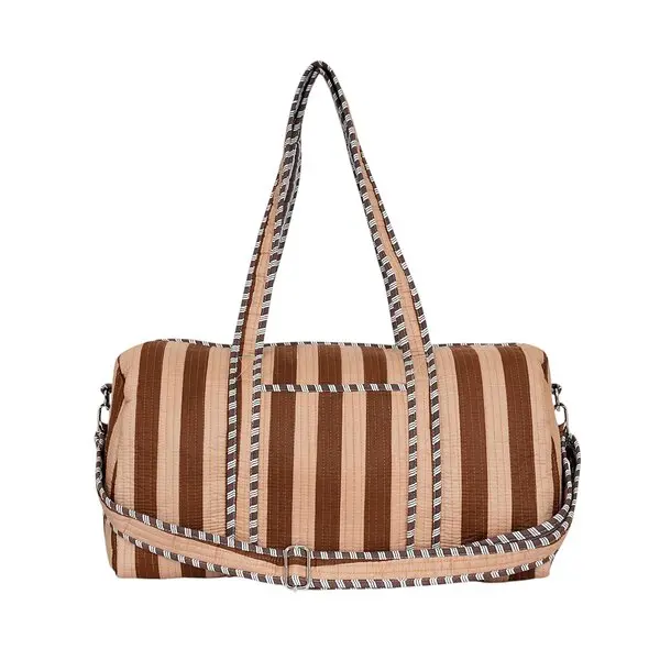 CYC The Striped Cotton Weekender - Brown