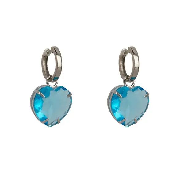 Bounkit Blue / Silver Viola Huggies Blue Quartz - Blue/silver