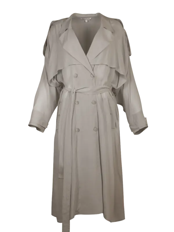 HELENE GALWAS Feline Silk Trench Coat
