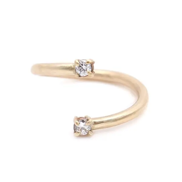 GABRIELLA ALICIA Moissanite Toi Et Moi Wrap Ring - Gold