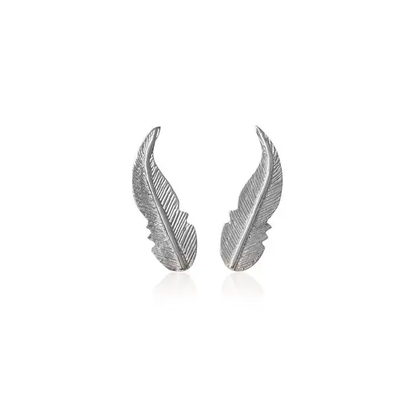 SOPHIE SIMONE DESIGNS Earrings Feather - Silver