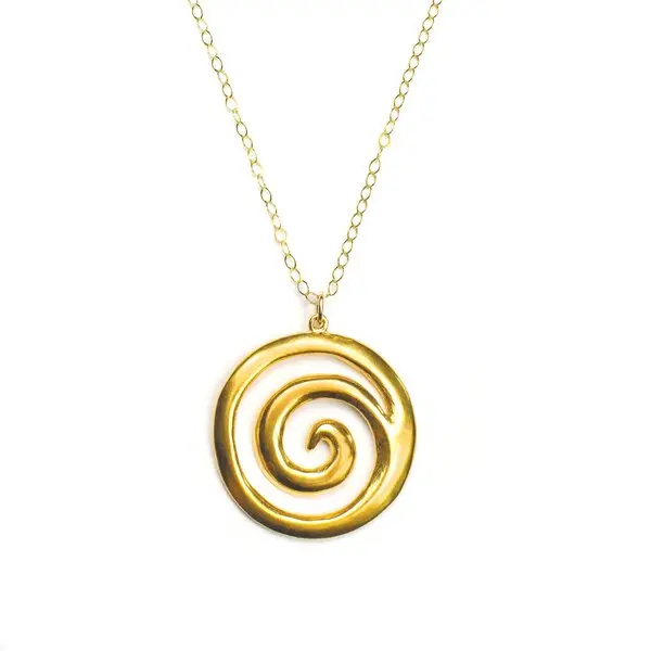 LEXI JEWELRY Maya Swirl Long Necklace - Gold