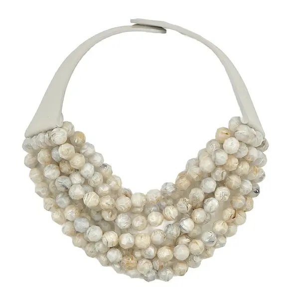 Fairchild Baldwin Neutrals Bella Marble Stone Necklace - Black