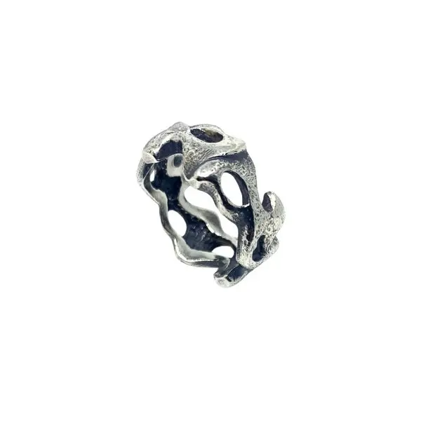 TG-JEWELLERY BY TAMARA GERVASIO Silver / Black Organic Ring - Silver/black