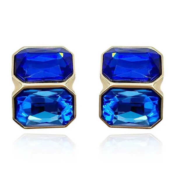 MICHAEL NASH JEWELRY Clara Sapphire And Light Sapphire Clip Earrings - Blue