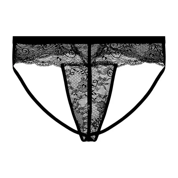 JOURNELLE Sapna Jock Strap Thong Noir - Black