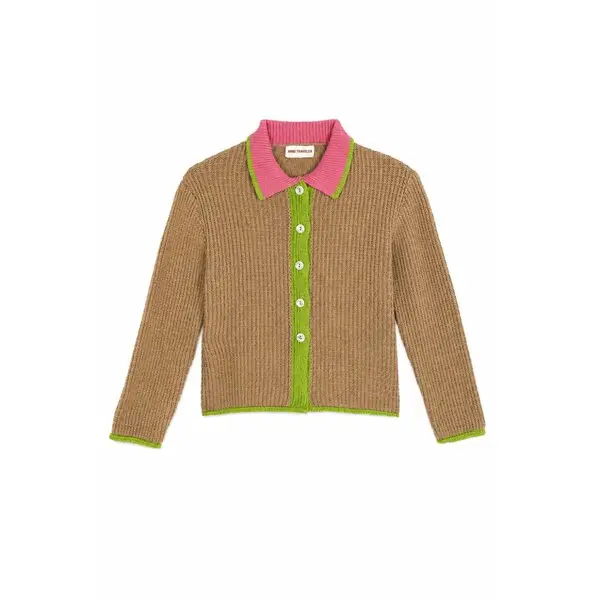 Mind Traveler Neutrals Tina Cotton Cardigan - Beige