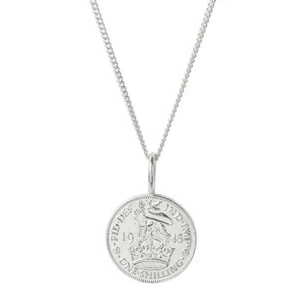 KATIE MULLALLY British Shilling Coin & Chain In Sterling - Silver