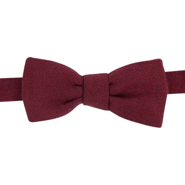 LE COLONEL Cabernet Italian Wool Bow Tie - Red