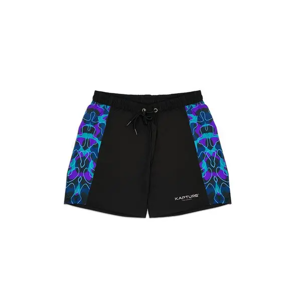 KAPTURE Neo City Camo Shorts Turquoise - Blue