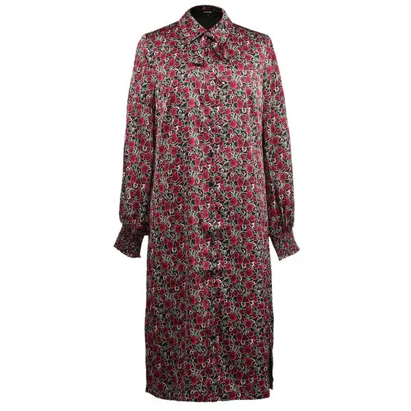 SMART AND JOY Abstract Print Retro Shirt-dress - Red