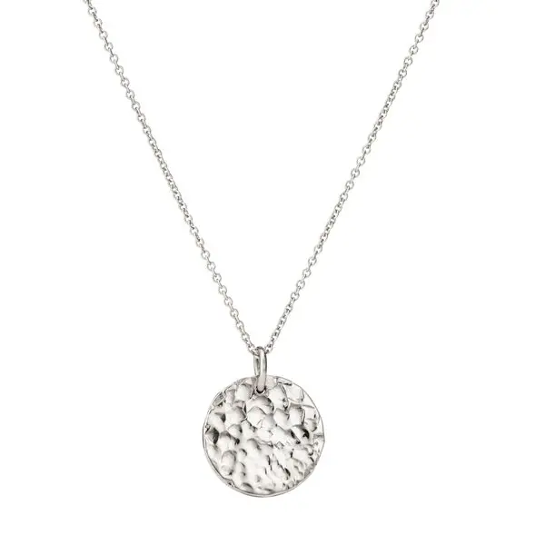 POSH TOTTY DESIGNS Sterling Textured Disc Necklace - Silver