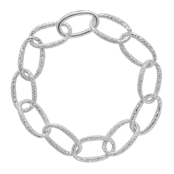 LUCY QUARTERMAINE Solid Sterling Linked Hula Bracelet - Silver