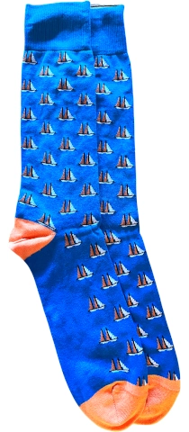 LAZYJACK PRESS Three Sheets To The Wind Socks - Blue