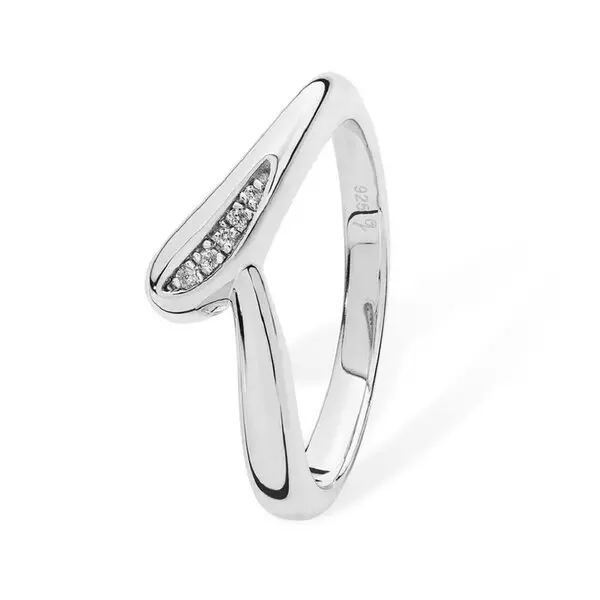 LUCY QUARTERMAINE Solid Sterling Skinny Drip Ring - Silver