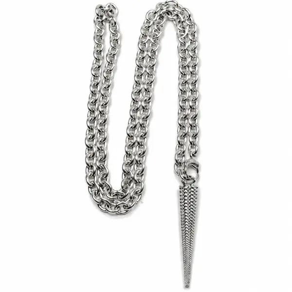 JAGGED HALO JEWELRY Artemis Adjustable Spike Pendant Necklace - Silver