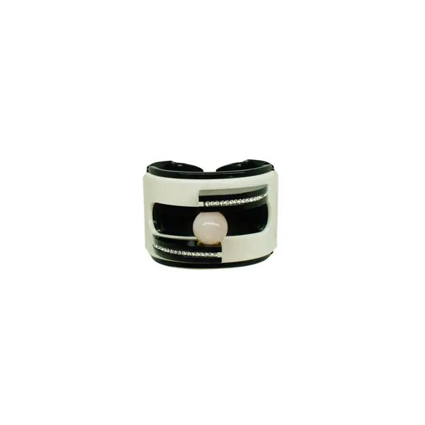 GISSA BICALHO Handmade Acrylic Bracelet Orion Nude - Black