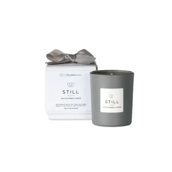 THE UNIVERSAL SOUL COMPANY White / Grey Positive Energy Mini Candle Grey - White/grey
