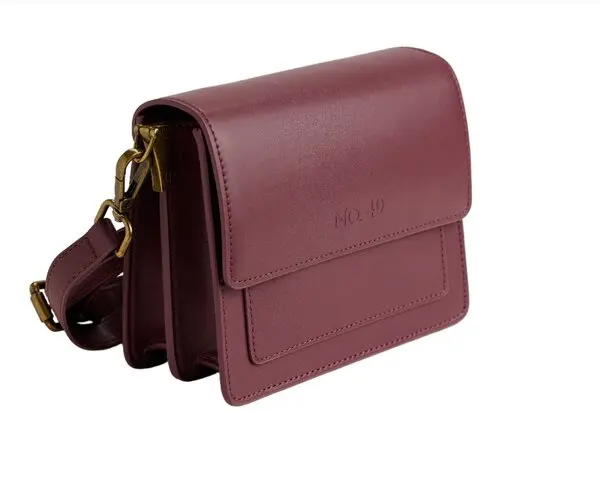 NO.49 HANDBAGS Fifi Burgundy Crossbody Bag - Red