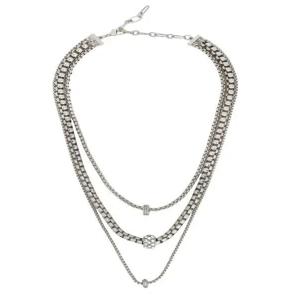 Saachi Multi-charm Radiance Necklace - Silver