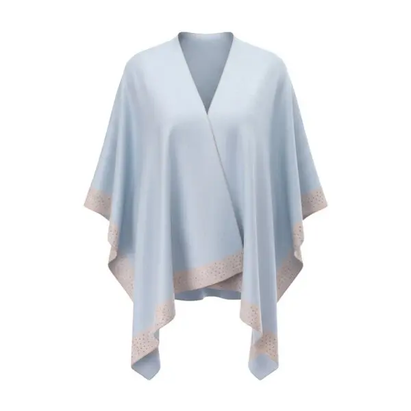 FRANCHETTI BOND Mia Light & Light Pink With Crystal Trim Wrap - Blue