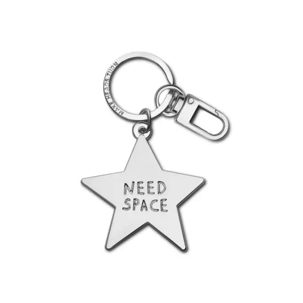 MAKE HEADS TURN Silver / Grey Silver Metal Keychain & Bag Charm Star - Silver/grey