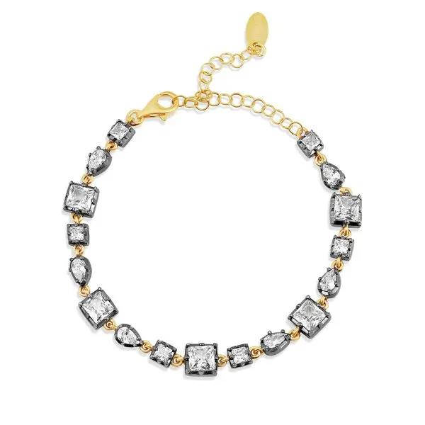 SHYMI Multi Shape Rhodium Bracelet