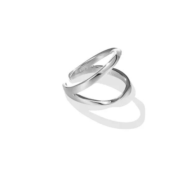 LAIT & LUNE Savan Ring Rhodium Vermeil - Silver