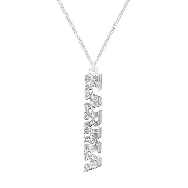 CARTERGORE Sterling “karma” Word Necklace - Silver