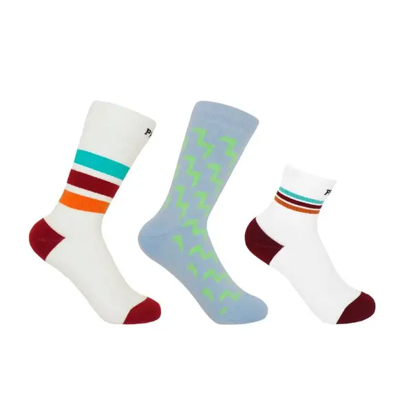 PEPER HAROW - MADE IN ENGLAND S Organic Socks Bundle – White, Blue - Blue/white