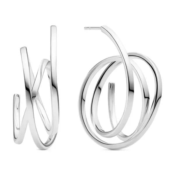 SIF JAKOBS JEWELLERY Earrings Spirale Pianura Grande - Silver