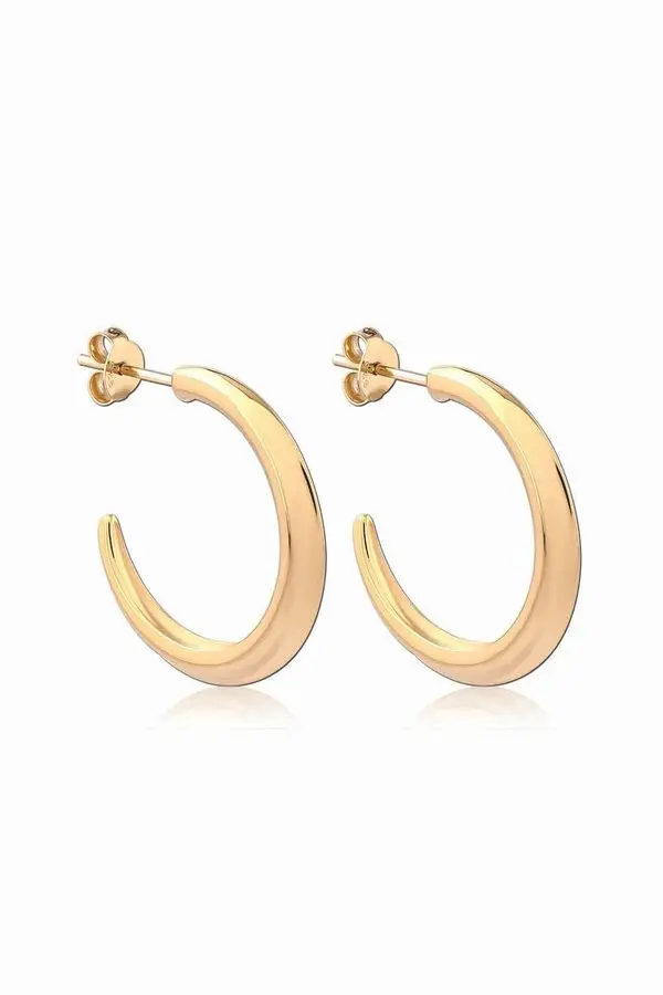 ASTOR & ORION Crescent Hoops Medium - Gold