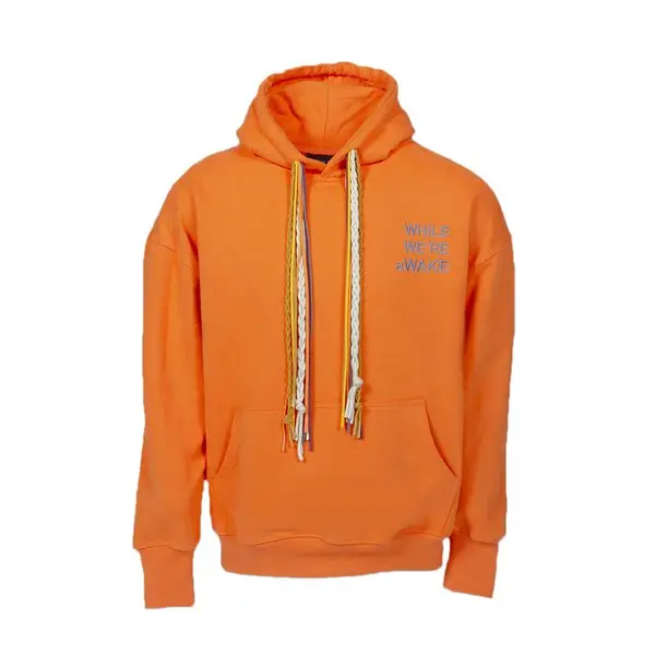 WHILE WE'RE AWAKE Dark Multi String Hoodie - Orange