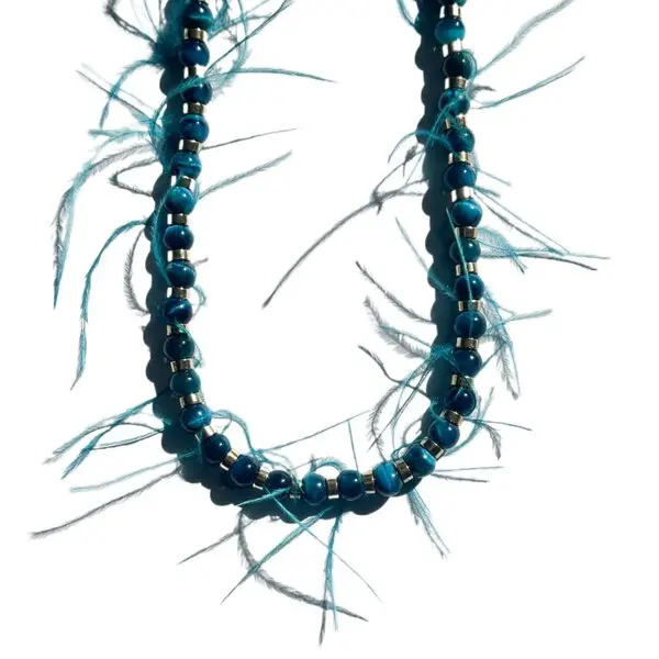 BABALOO JEWELRY Whisper Beaded Necklace - Blue